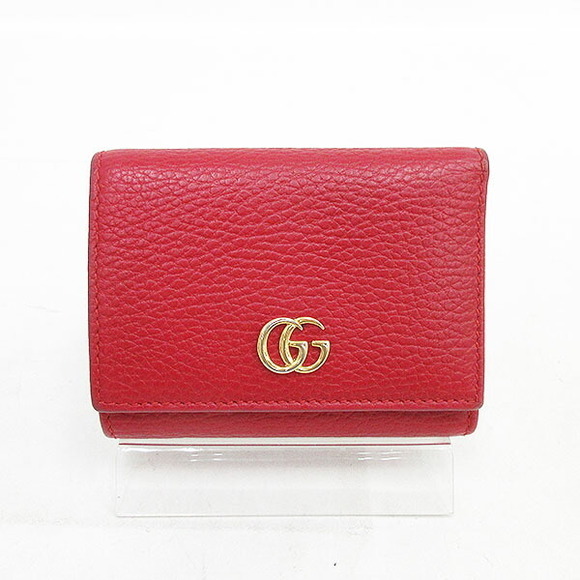 Gucci | Bags | Gucci Gg Marmont Trifold Wallet Red | Poshmark